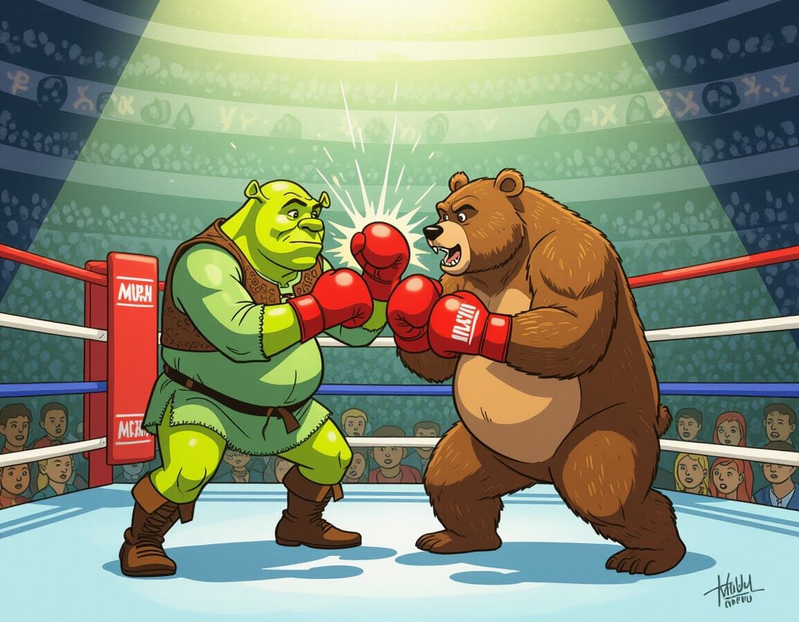 Extreme Shreking - Episode 3 - Shrek Boxing a Bear in Comic ...