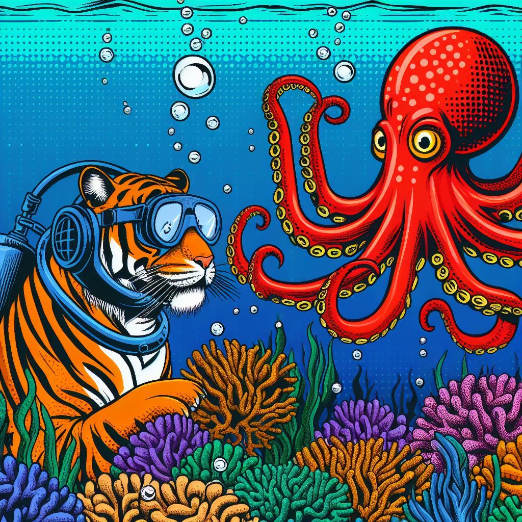 Scuba Tiger - AI Generated Artwork - NightCafe Creator