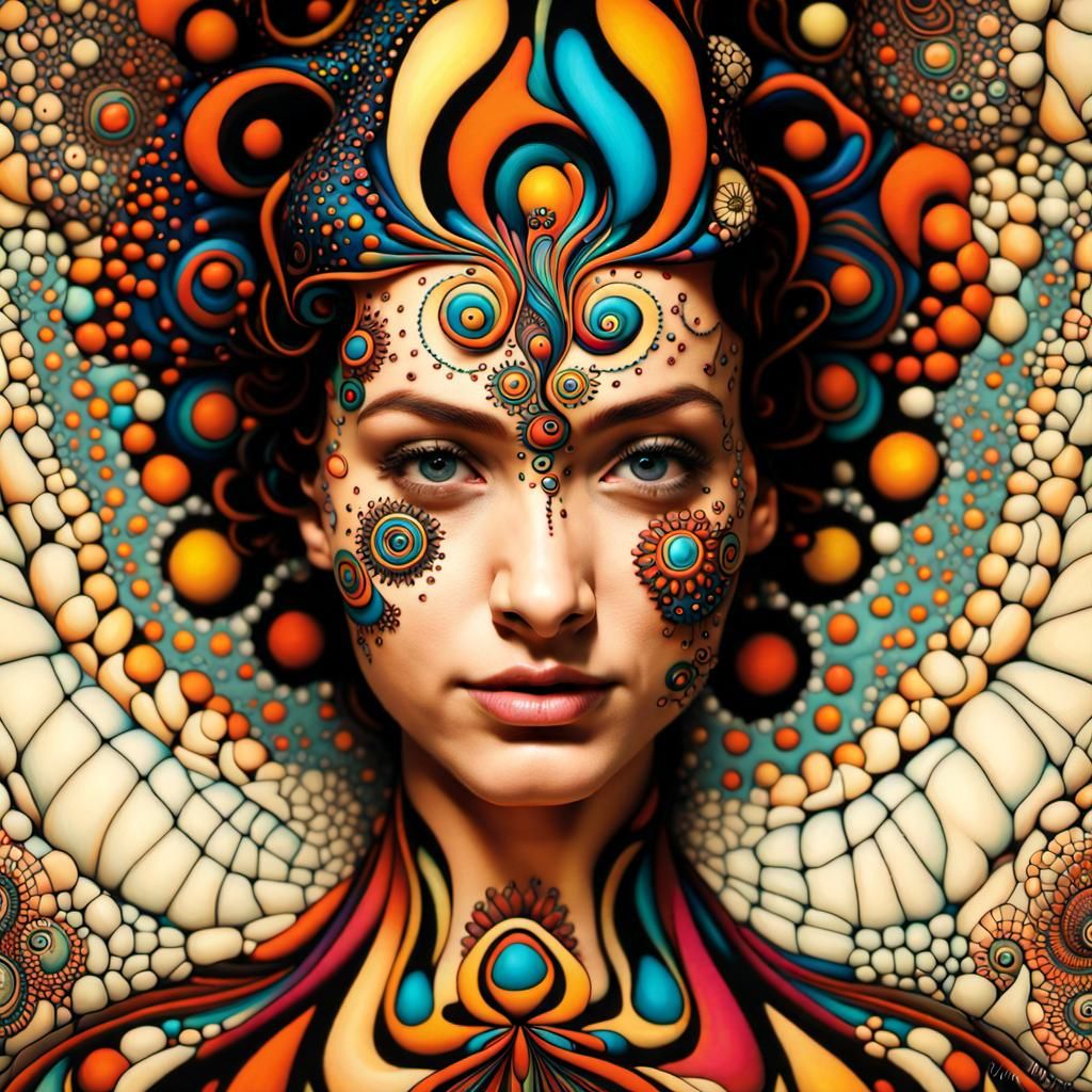 Psychedelic Portrait Of This Intricate Goddess!!!! - AI Generated ...