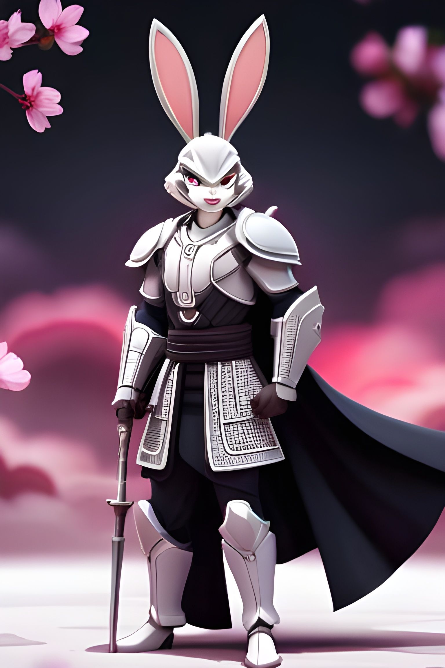 Armoured Bunny Samurai - AI Generated Artwork - NightCafe Creator