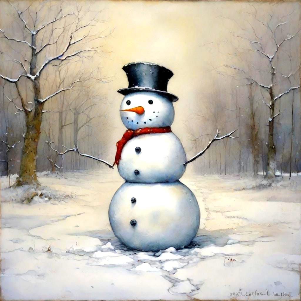 Snowy snowman - Snowy snowman