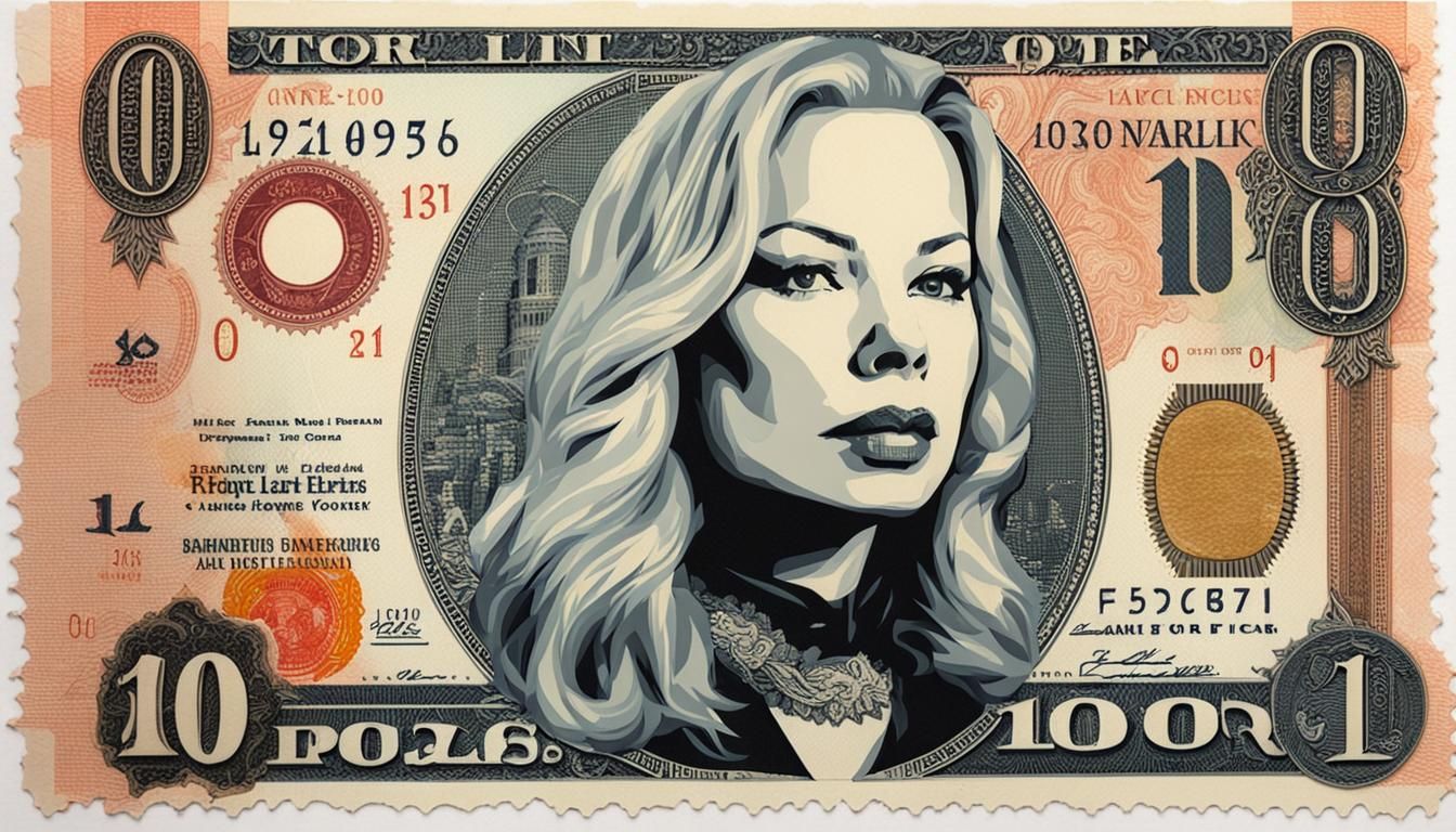 Traci Lords banknote Art - AI Generated Artwork - NightCafe Creator