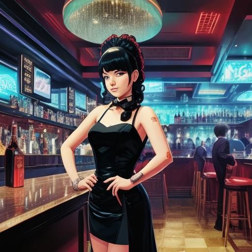 Pretty Waitress - AI Generated Artwork - NightCafe Creator