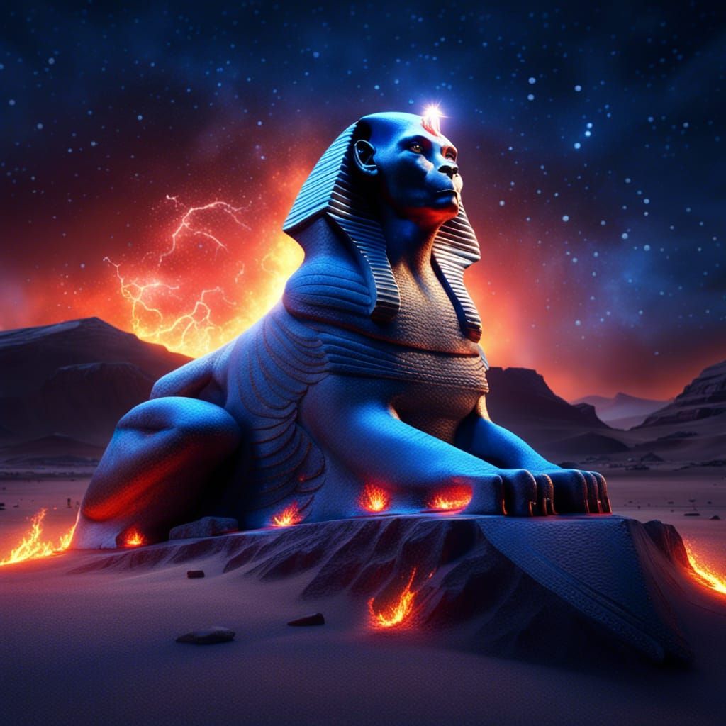 Frozen Sphinx - AI Generated Artwork - NightCafe Creator