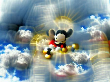 mickey mouse heavenly sunshine beams divine bright soft focus holy in ...