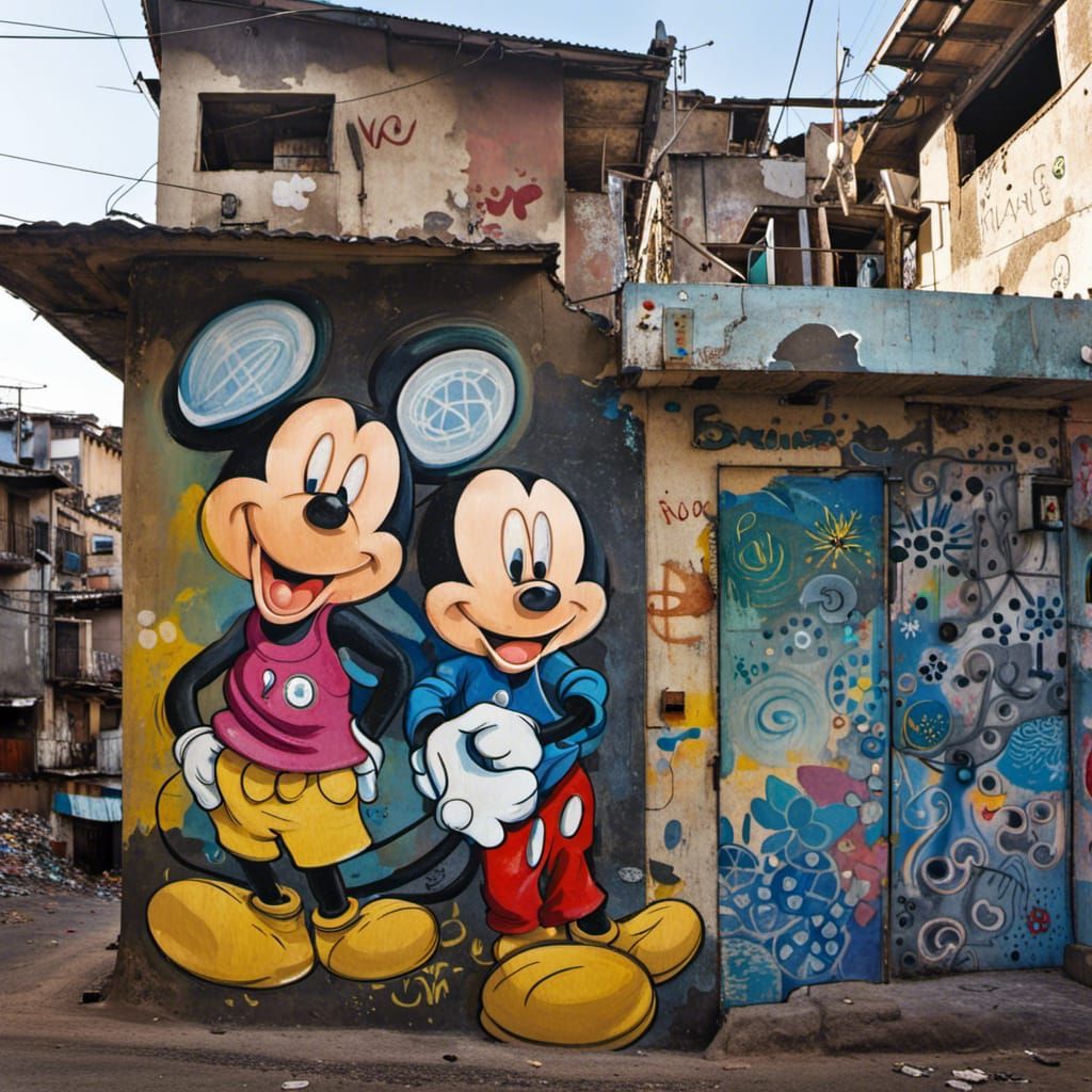 MIckey Mouse, favela, slum, Brazil - AI Generated Artwork - NightCafe ...