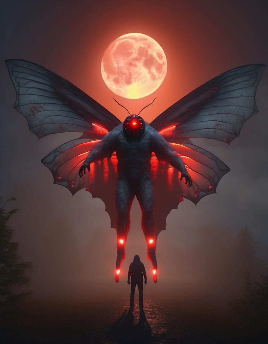 Mothman - AI Generated Artwork - NightCafe Creator