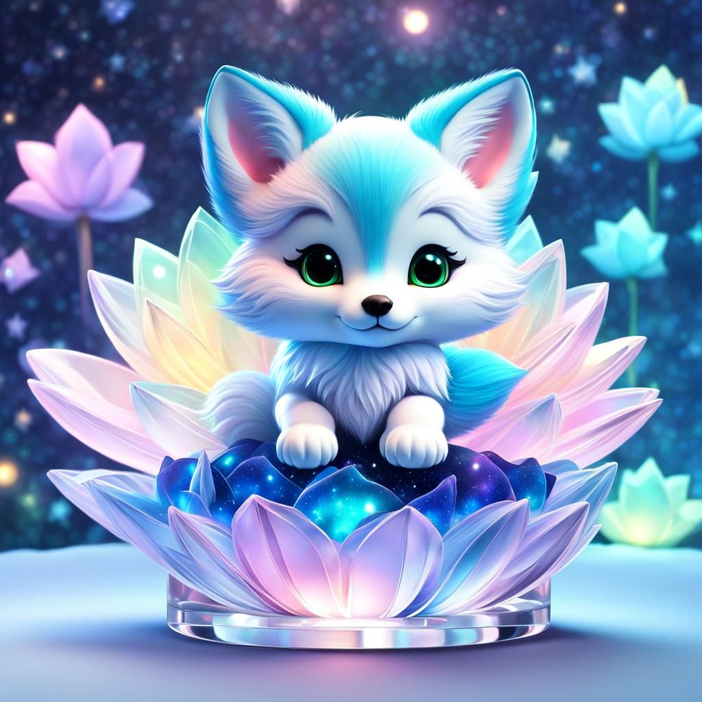 Cute chibi. A fluffy baby fox - AI Generated Artwork - NightCafe Creator