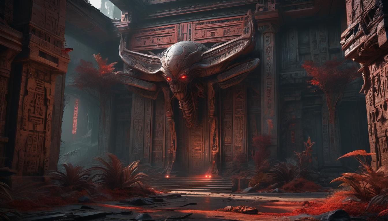 Alien Temple - AI Generated Artwork - NightCafe Creator