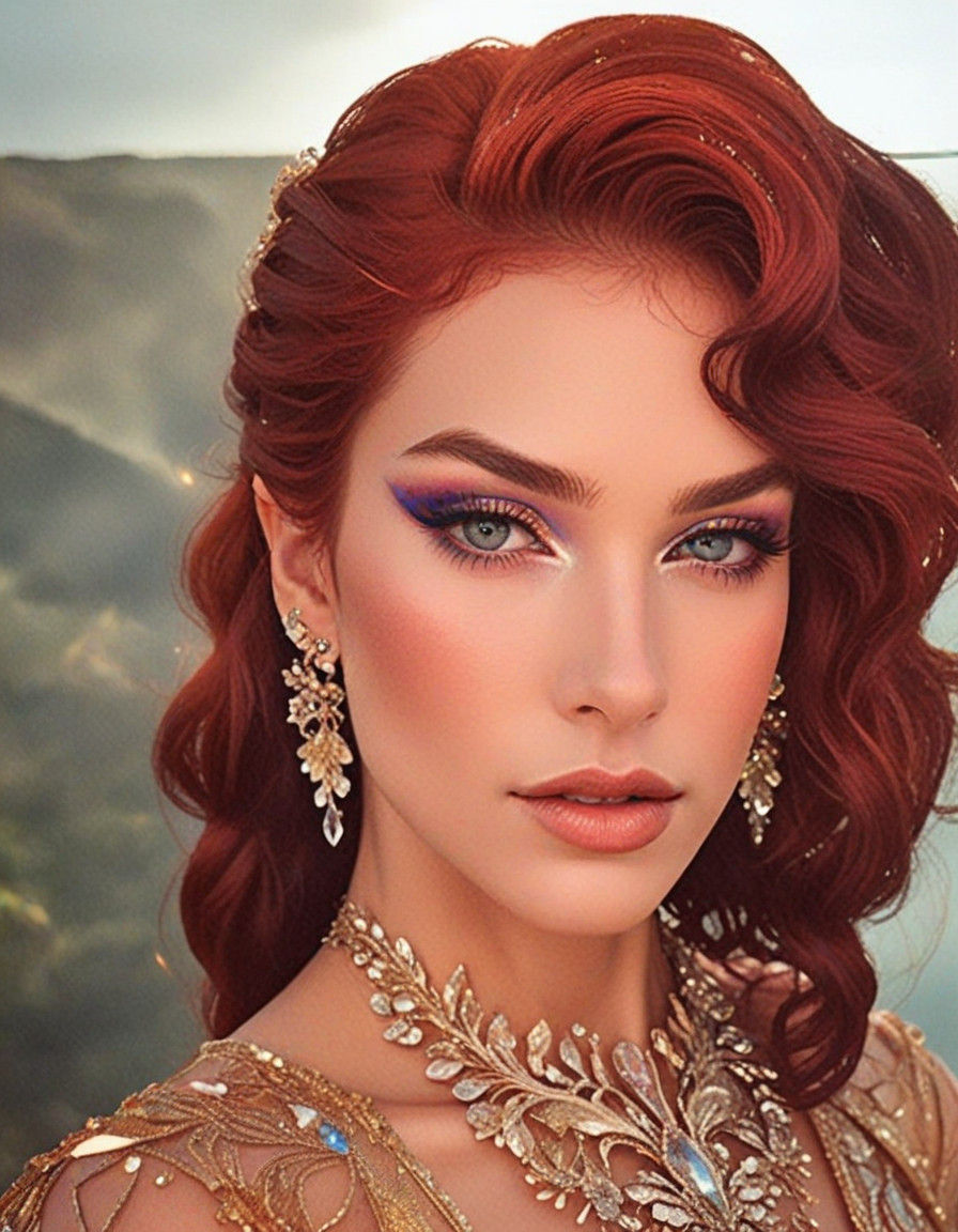 Ethereal Elven Goddess in Dreamy Landscape - AI Art