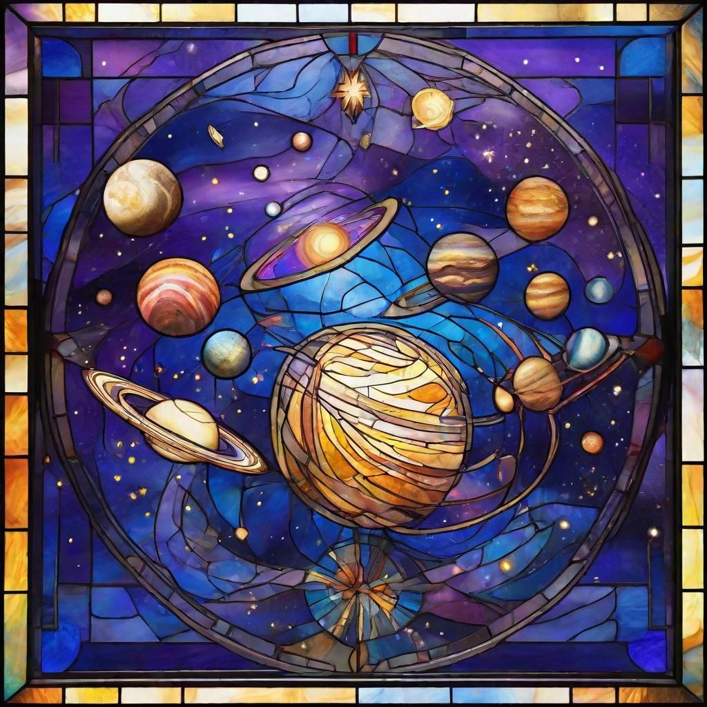 Celestial Stained Glass - AI Generated Artwork - NightCafe Creator