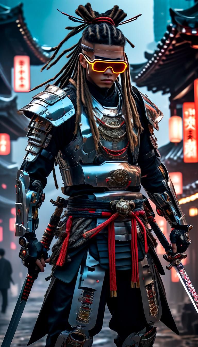Biopunk, samurai cyborg - AI Generated Artwork - NightCafe Creator
