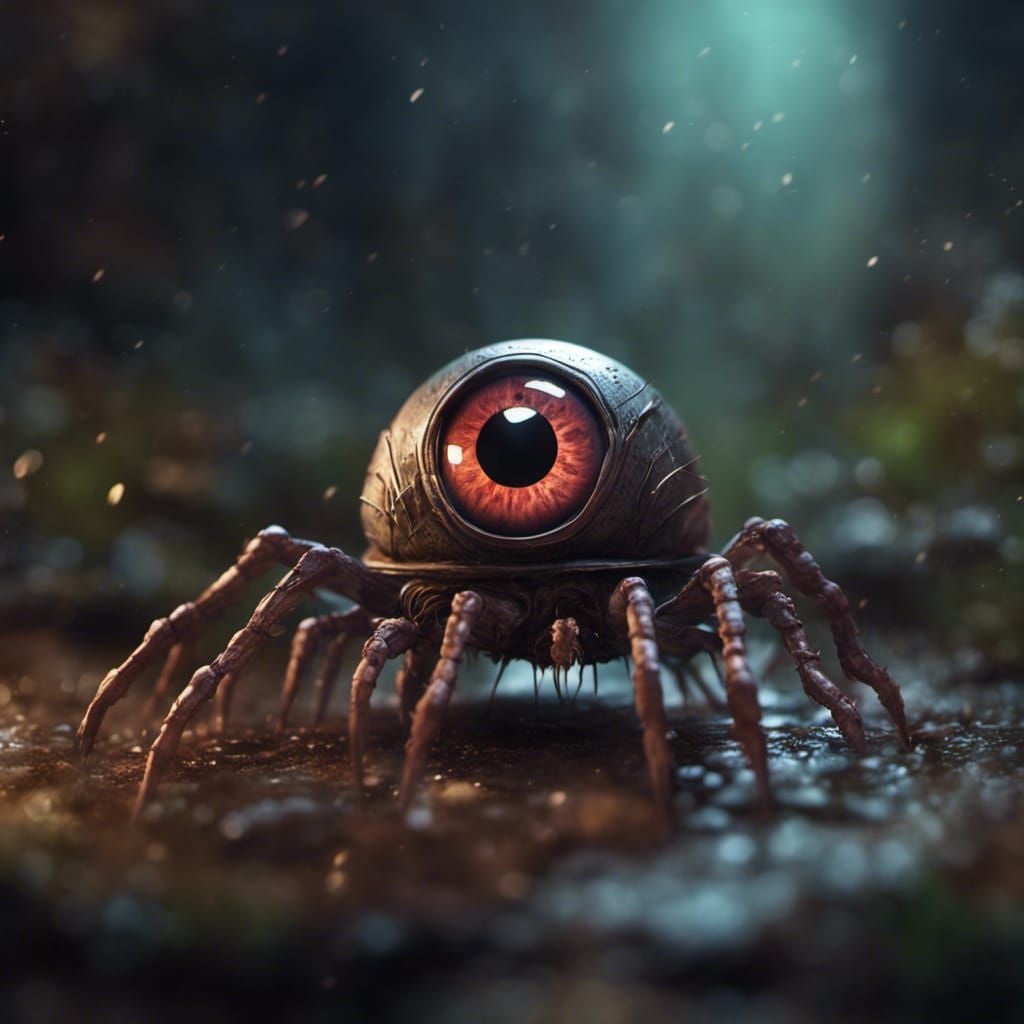 Creepy Eyeball Spider Bot - AI Generated Artwork - NightCafe Creator
