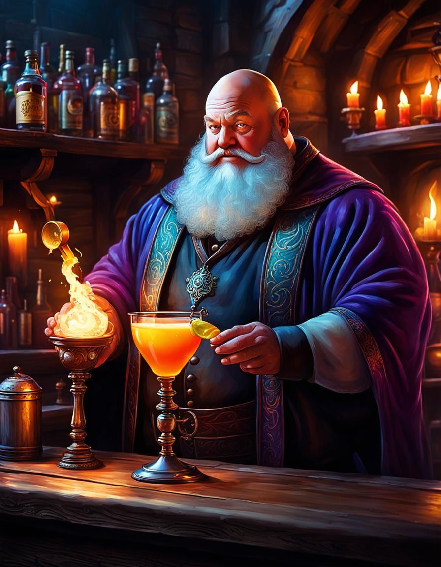 Fantasy Cocktail Wizard - AI Generated Artwork - NightCafe Creator