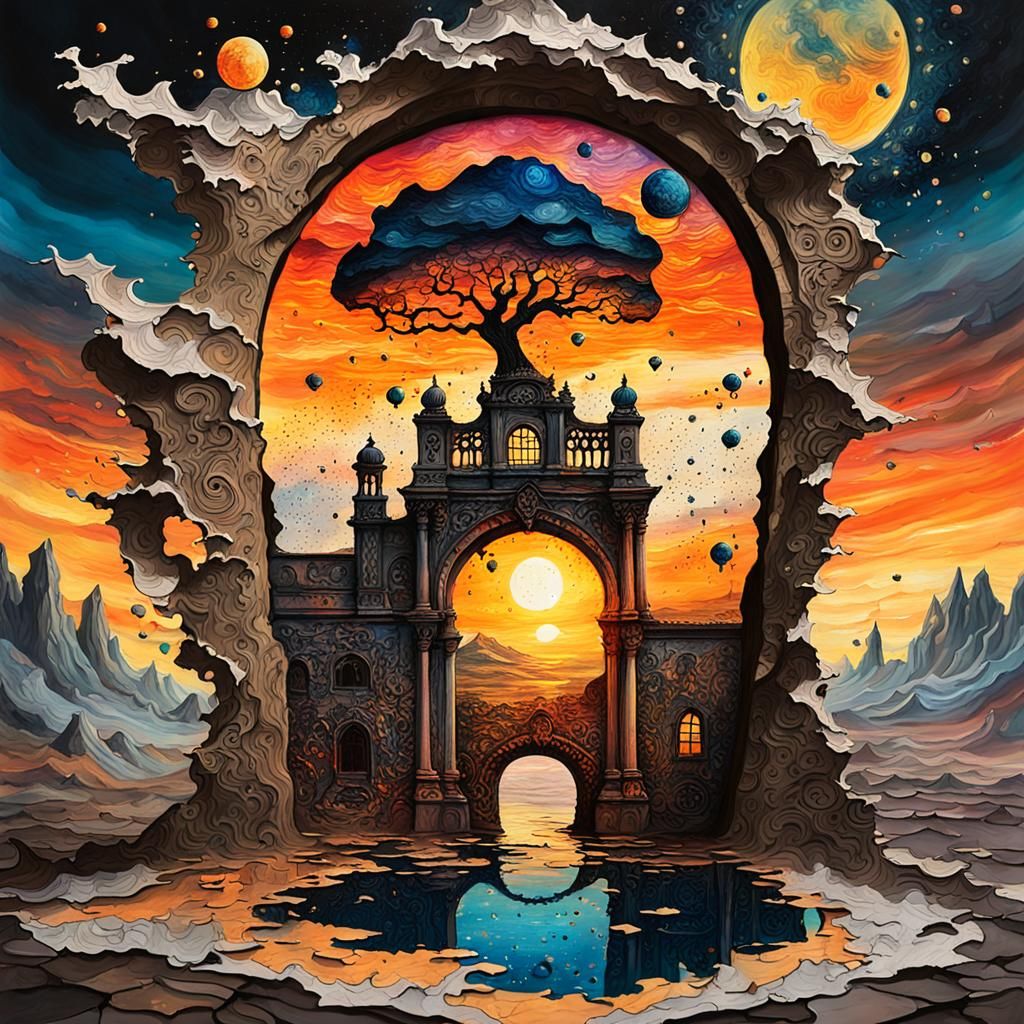 Portal Collision - AI Generated Artwork - NightCafe Creator