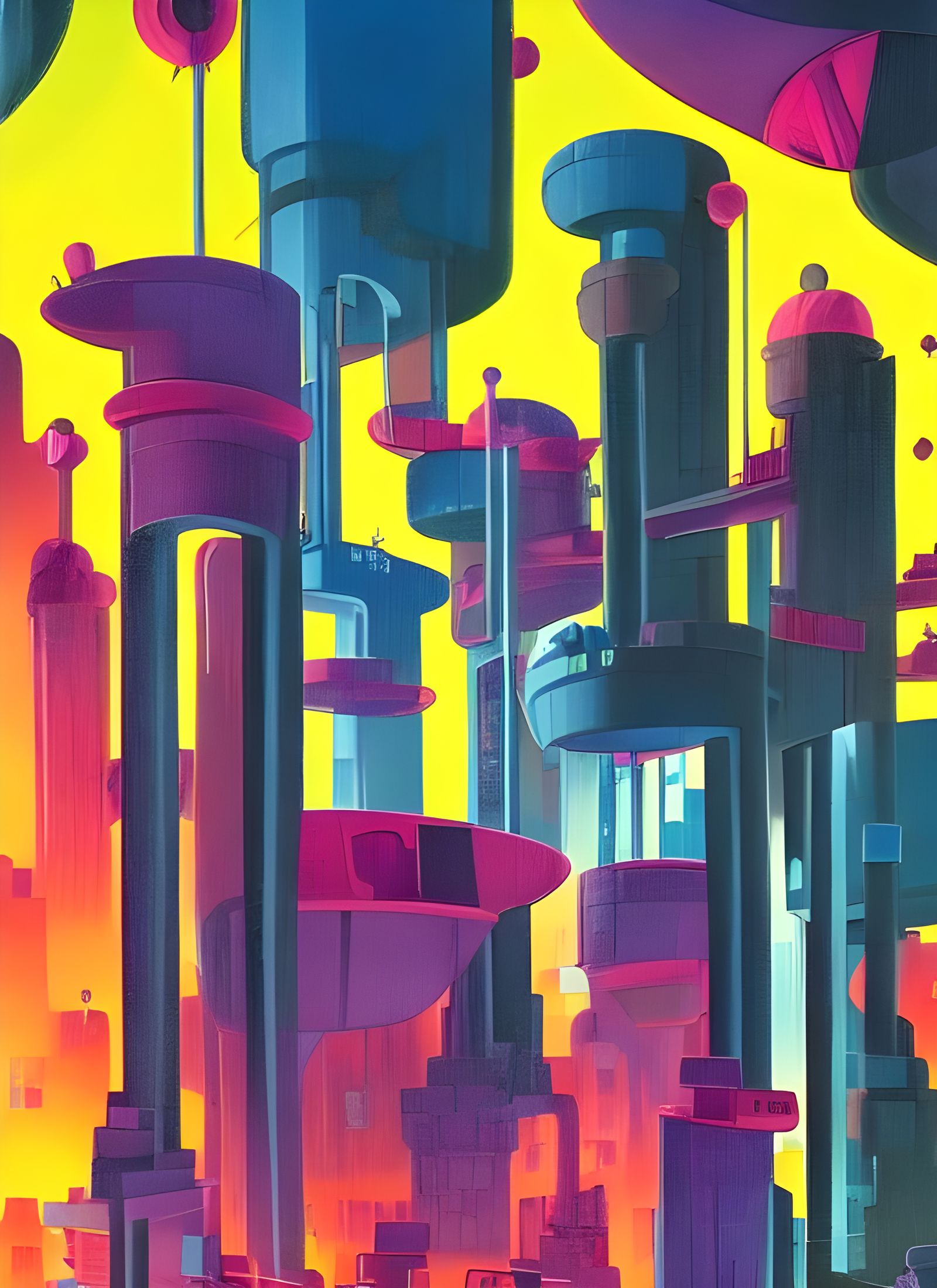 Architectonic City graffitiscape Building Structures, Skylines ...