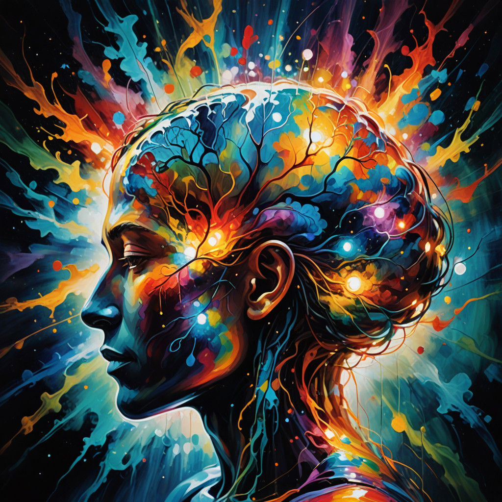 Life inside my brain. - Vibrant Cosmic Encounter in Etherea...
