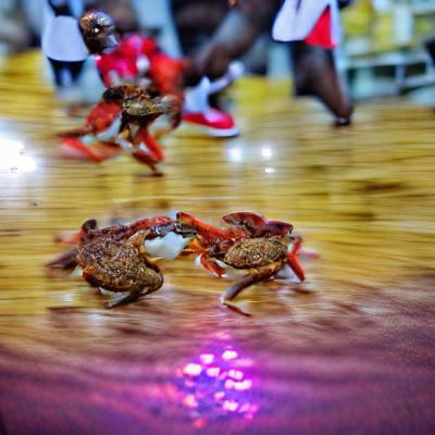Crabs and LeBron James dancing - AI Generated Artwork - NightCafe Creator