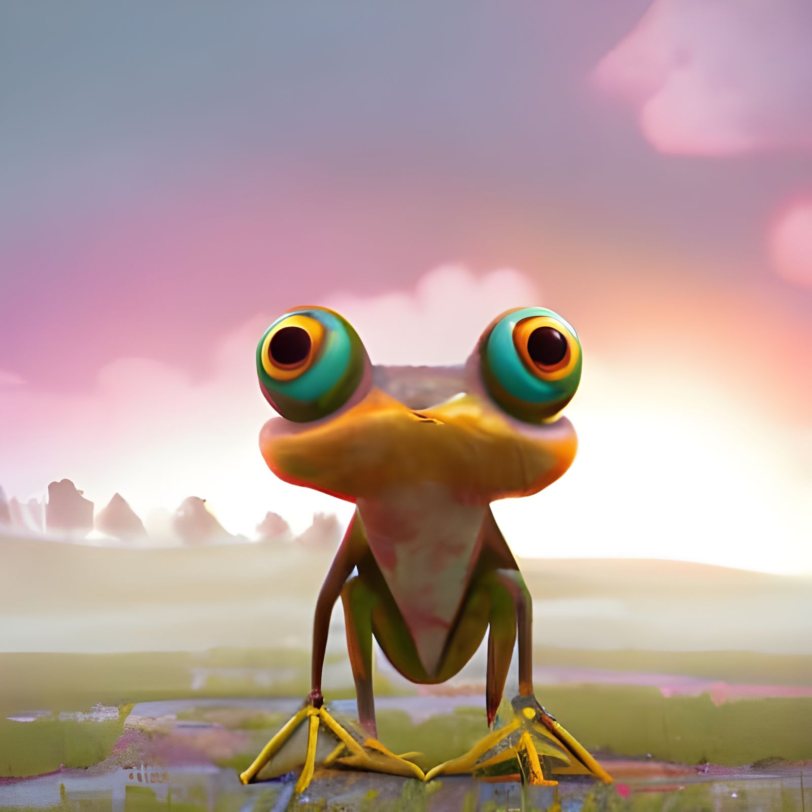 Cute Frog - AI Generated Artwork - NightCafe Creator