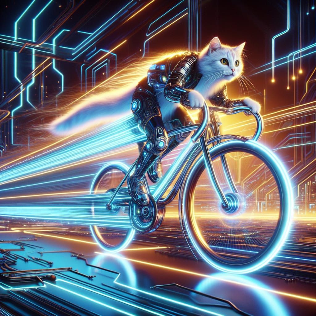 Cat-TRON - AI Generated Artwork - NightCafe Creator