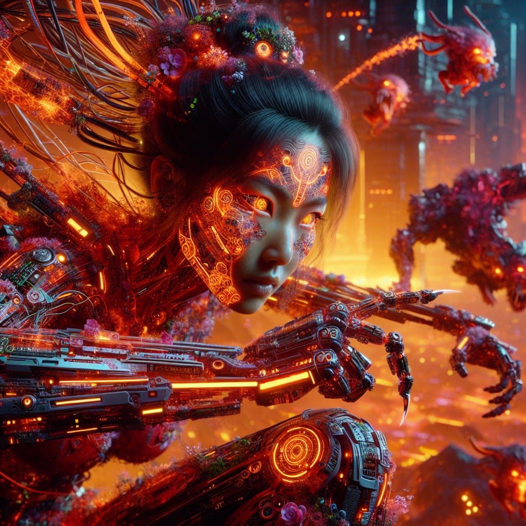 BIOPUNK BATTLE - AI Generated Artwork - NightCafe Creator