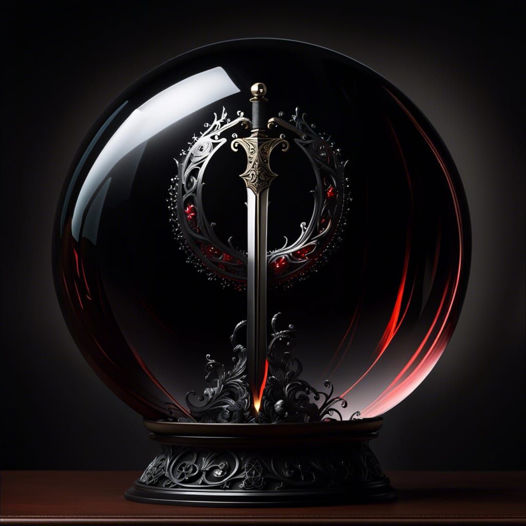 The Sword in the Globe - AI Generated Artwork - NightCafe Creator