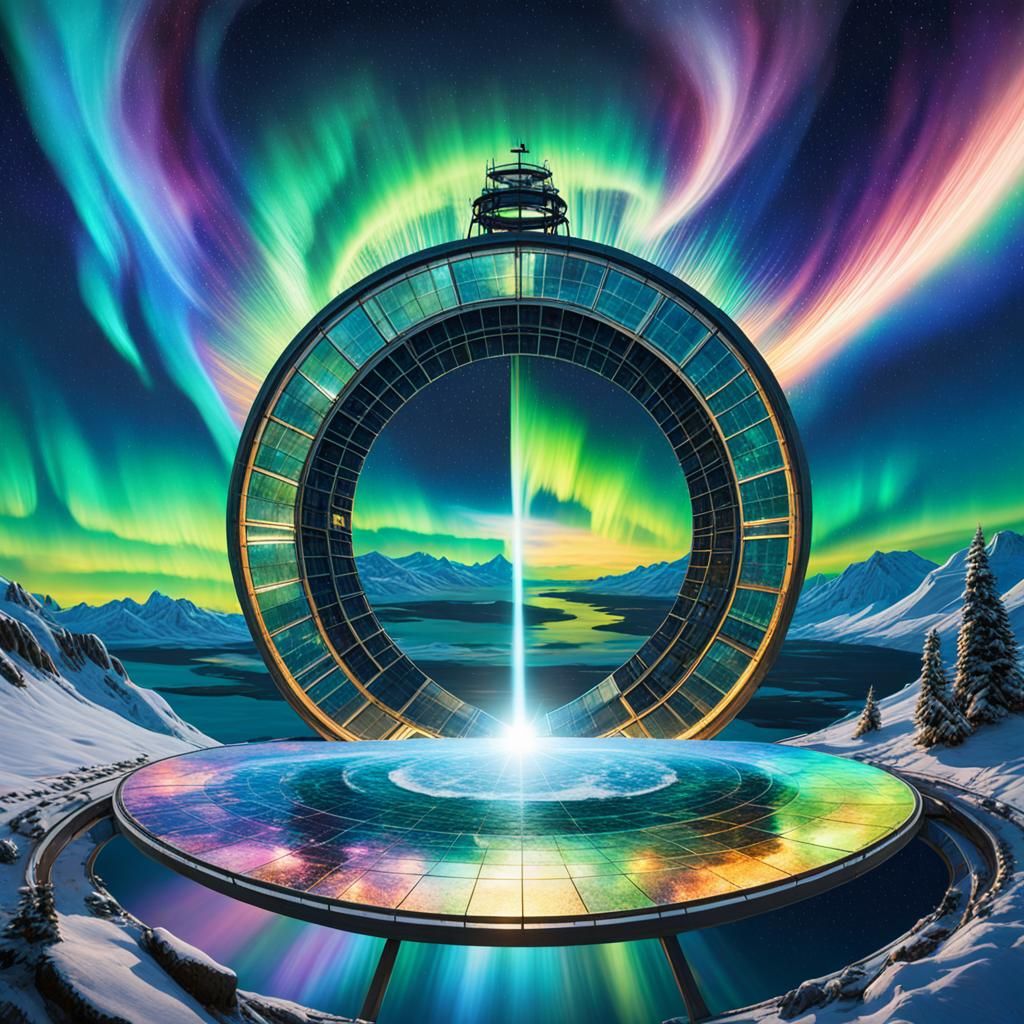 The impact of realities or timelines converging mimicks the aurora ...