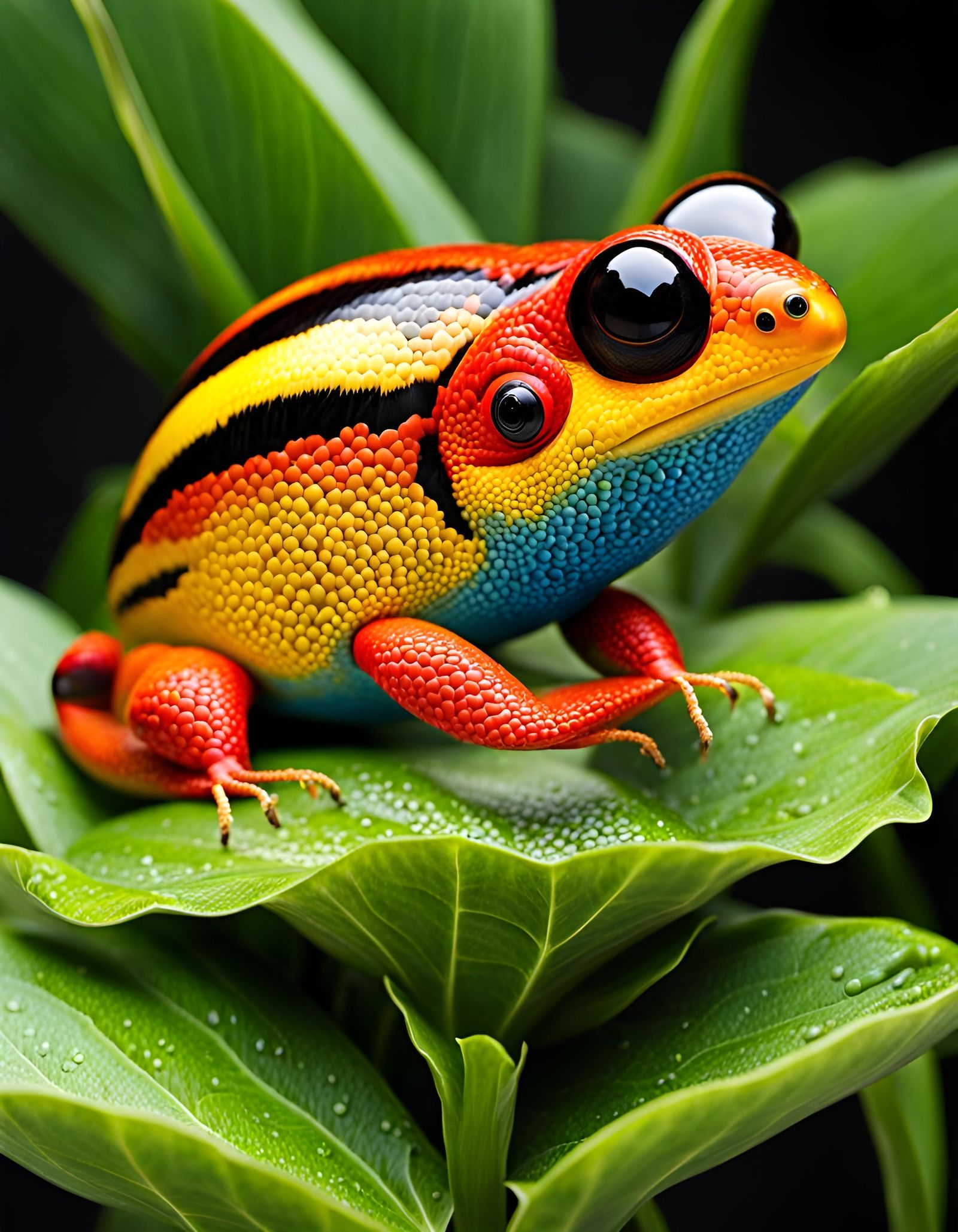 Future frogs have eight eyes - AI Generated Artwork - NightCafe Creator