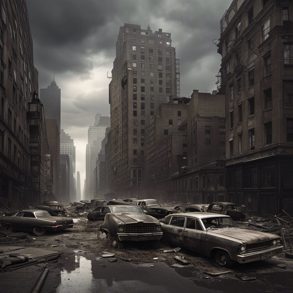 Post-apocalyptic New York - AI Generated Artwork - NightCafe Creator