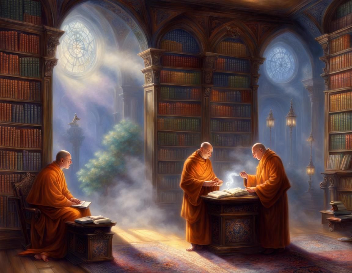 strange library - AI Generated Artwork - NightCafe Creator