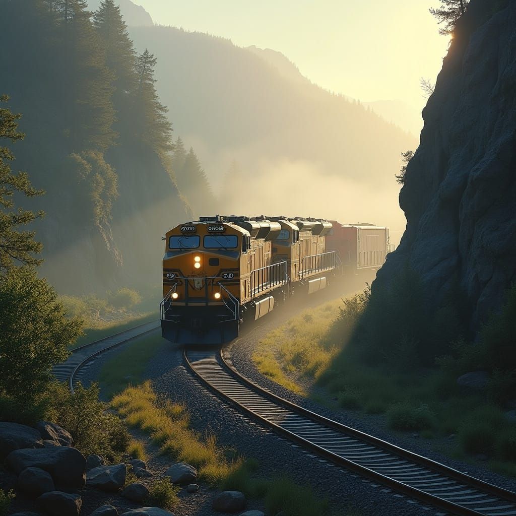 double diesel engine freight train - Dramatic Double Diesel ...