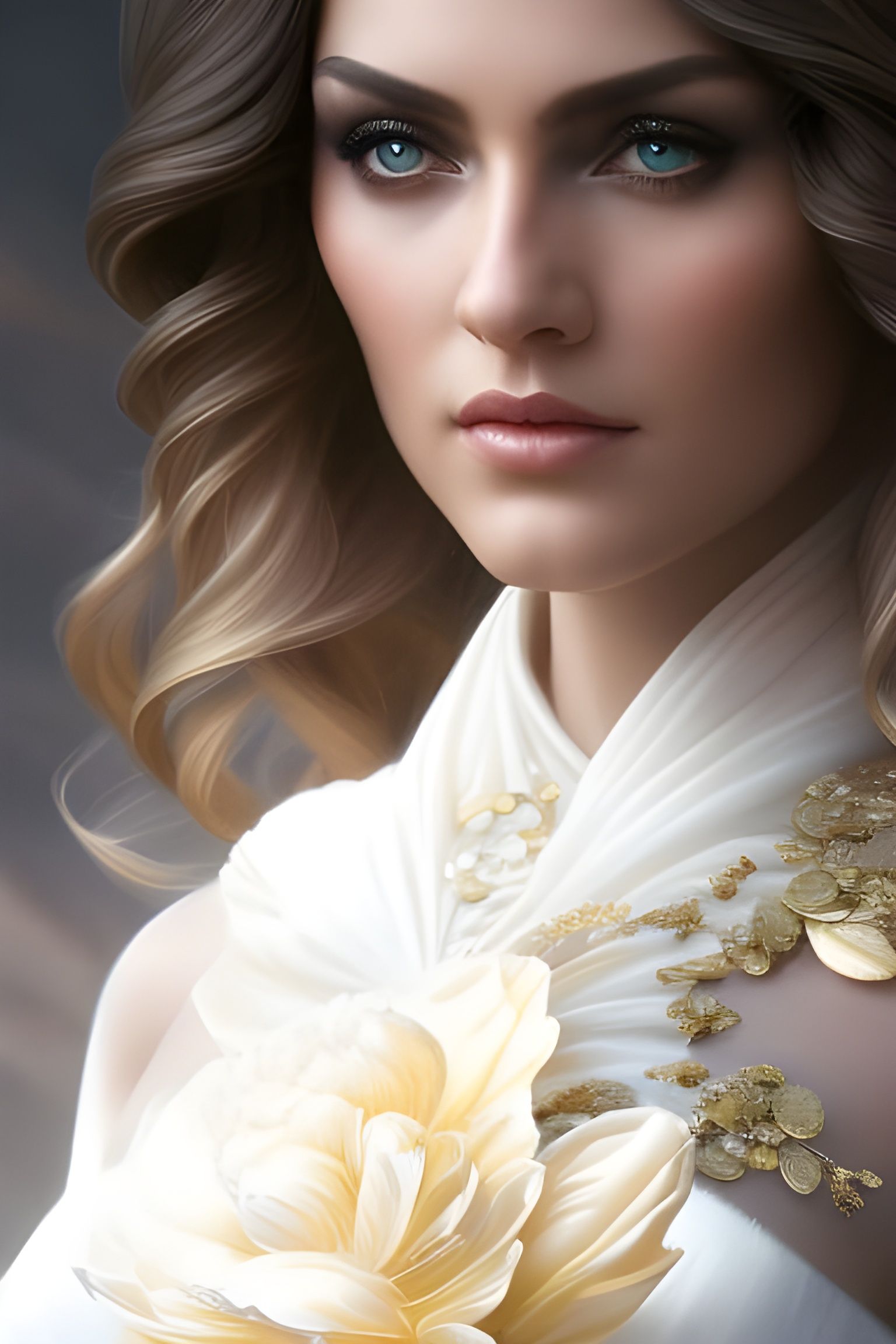 White and gold - AI Generated Artwork - NightCafe Creator