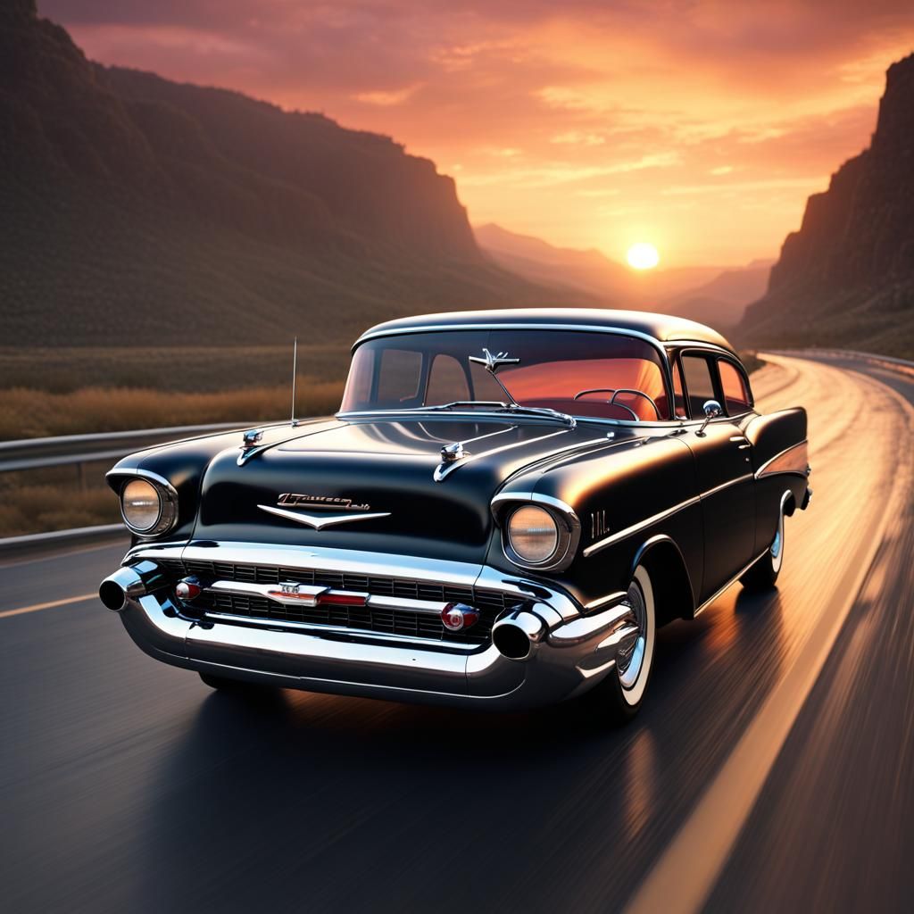 57 Chevy - AI Generated Artwork - NightCafe Creator