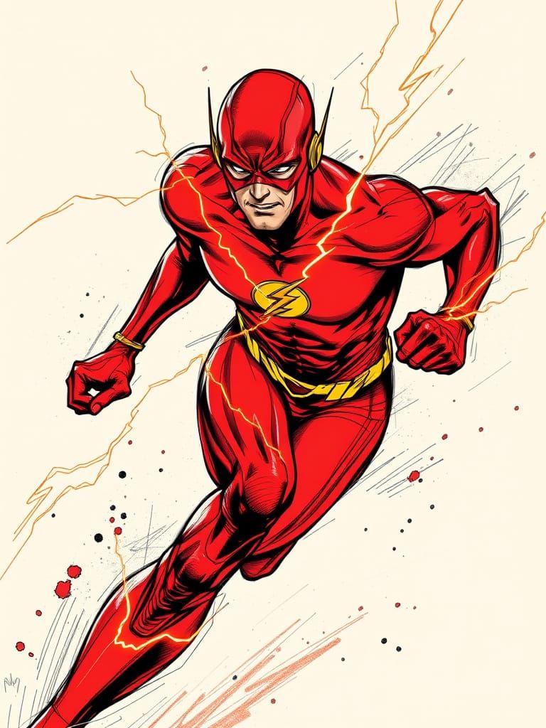 Scarlet Speedster 1/4 - Neon Flash Sprinter in Dynamic Chiar...