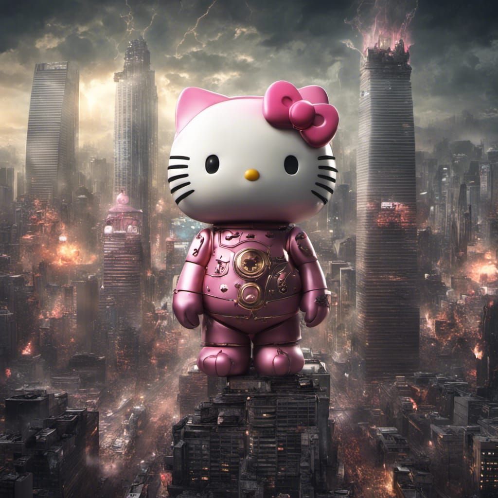 Hello Mecha Kitty - AI Generated Artwork - NightCafe Creator