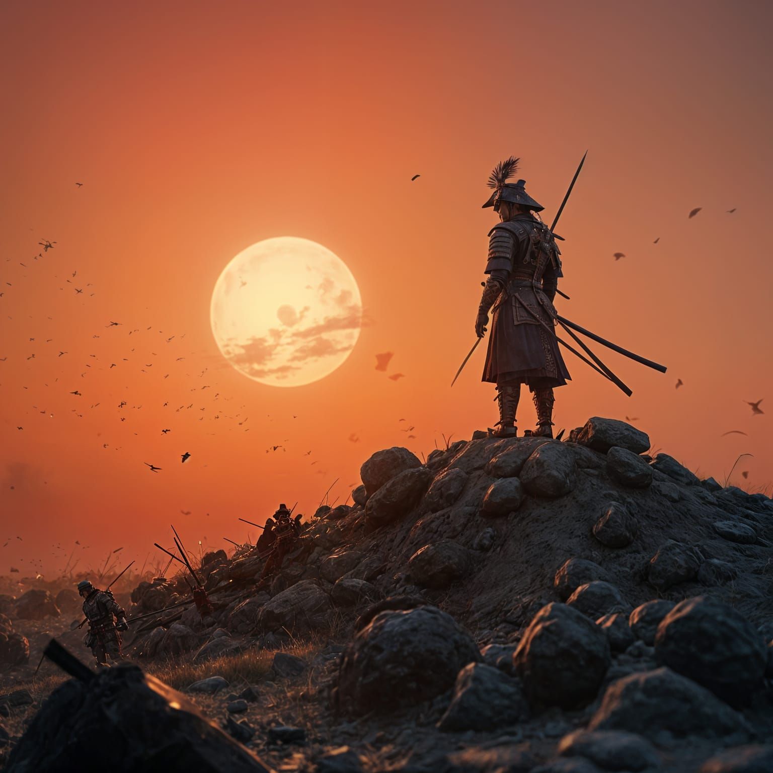 Samurai Honors Fallen Comrades in Breathtaking 3D ... - AI Art