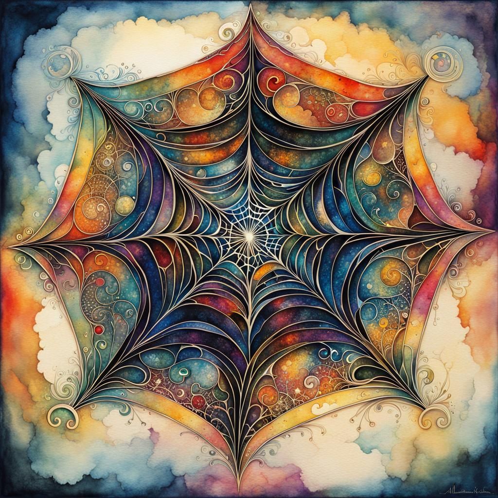 Spider web - AI Generated Artwork - NightCafe Creator