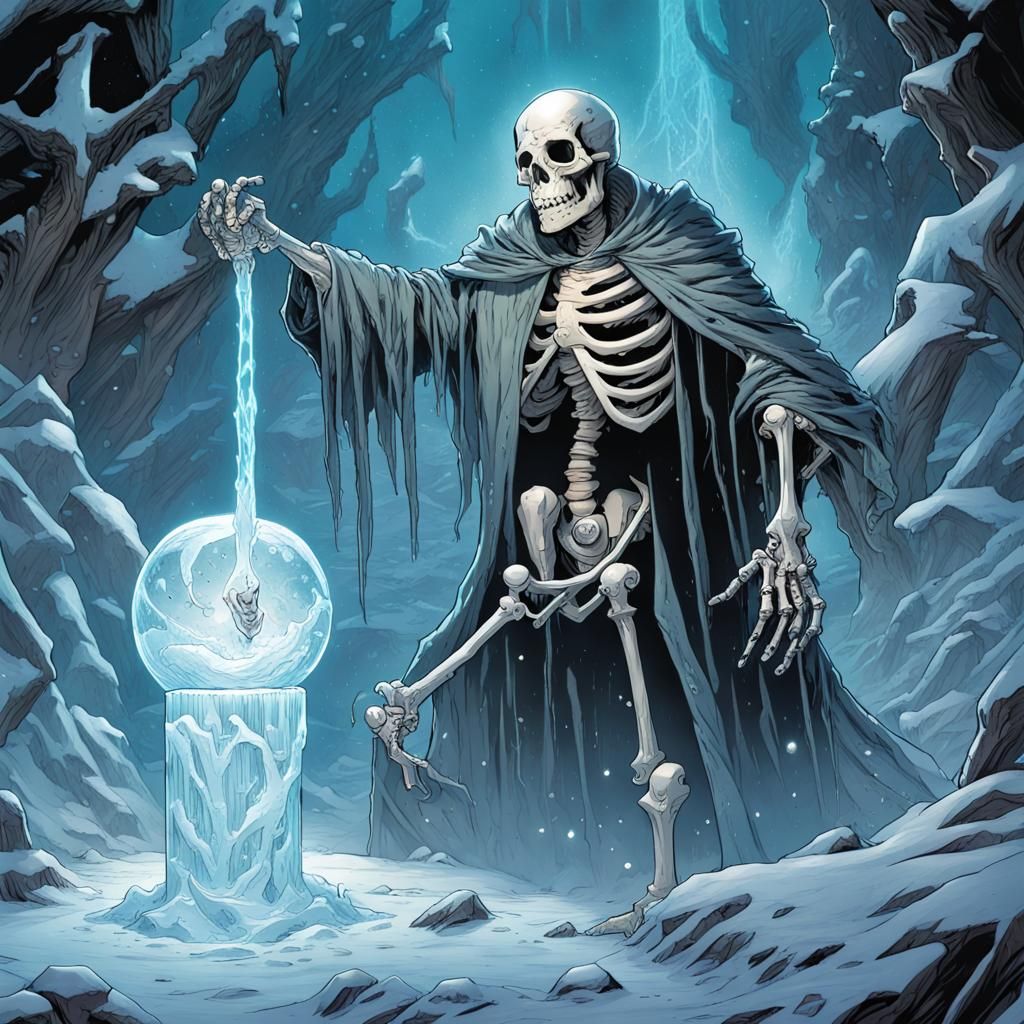 A skeleton wizard - AI Generated Artwork - NightCafe Creator