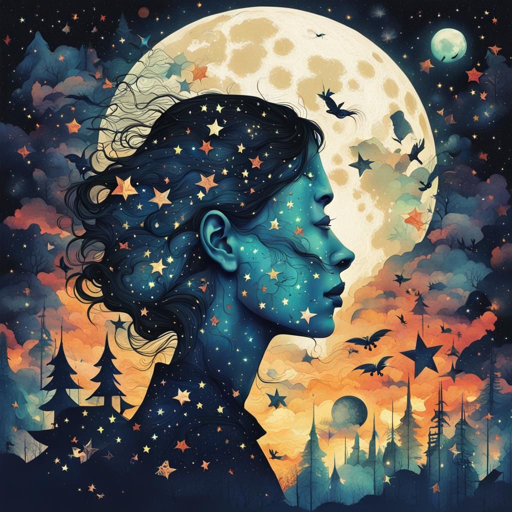 Whirling Thoughts - AI Generated Artwork - NightCafe Creator