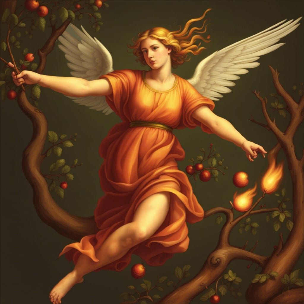 Paimon amongst the Pomegranates - AI Generated Artwork - NightCafe Creator