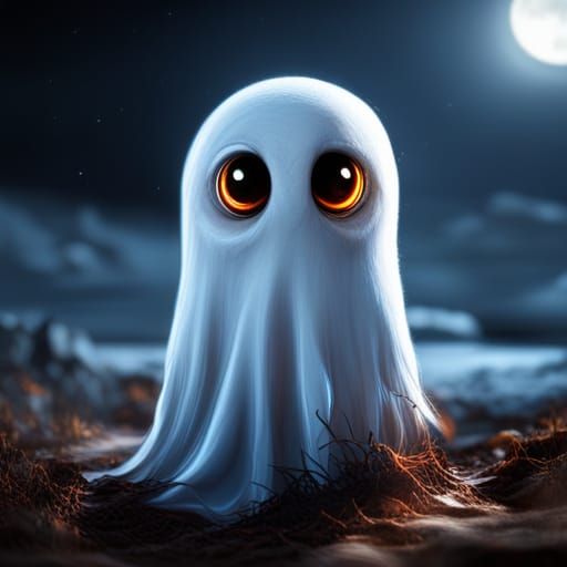 cute ghost - AI Generated Artwork - NightCafe Creator
