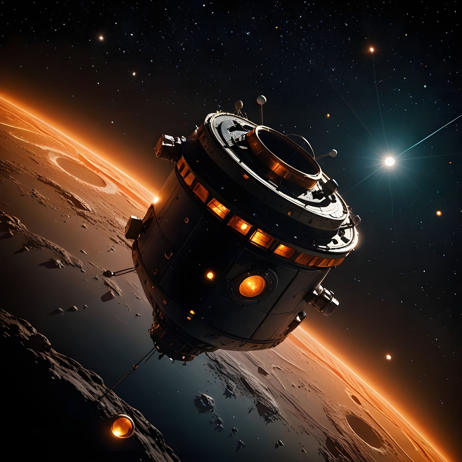 Space Station - Epic Space Station near Pluto's Edge