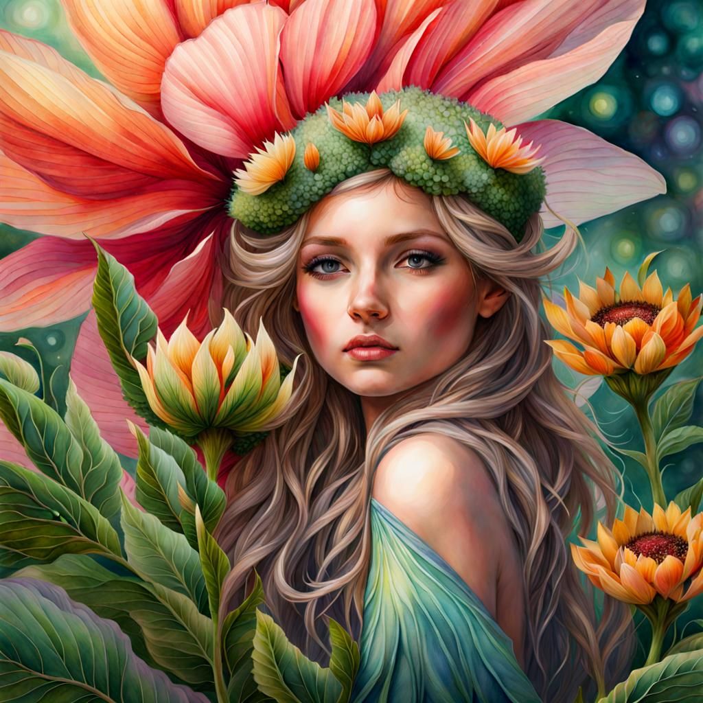 Flower Fairie - AI Generated Artwork - NightCafe Creator