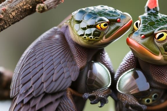 portrait photo still of real life frogs from dbz, 8 k, close up ...