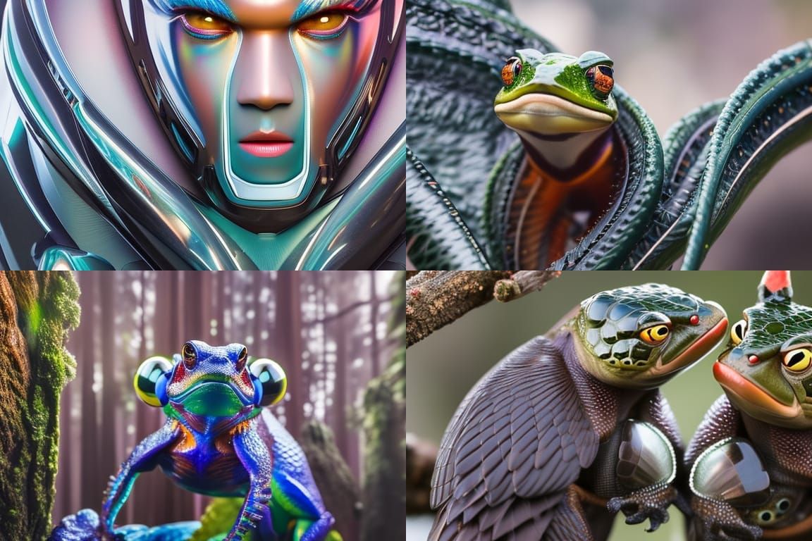 portrait photo still of real life frogs from dbz, 8 k, close up ...