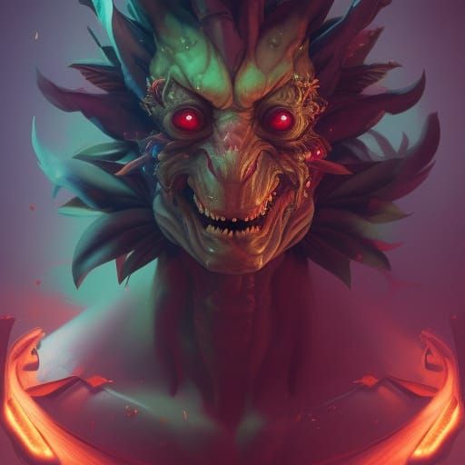Demonic Marijuana monster - AI Generated Artwork - NightCafe Creator