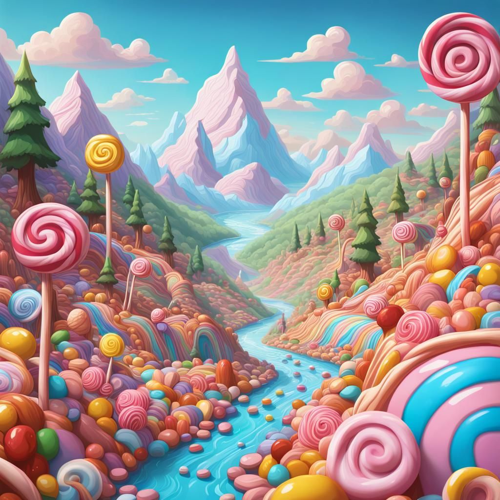 Candy landscape, real life candyland, candy and sweets making a ...