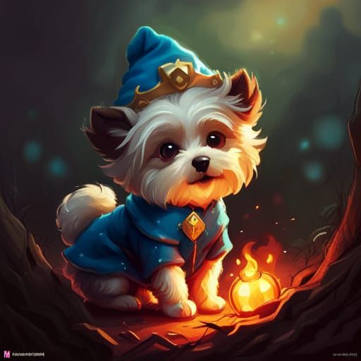 Merlin’s magical puppy - AI Generated Artwork - NightCafe Creator