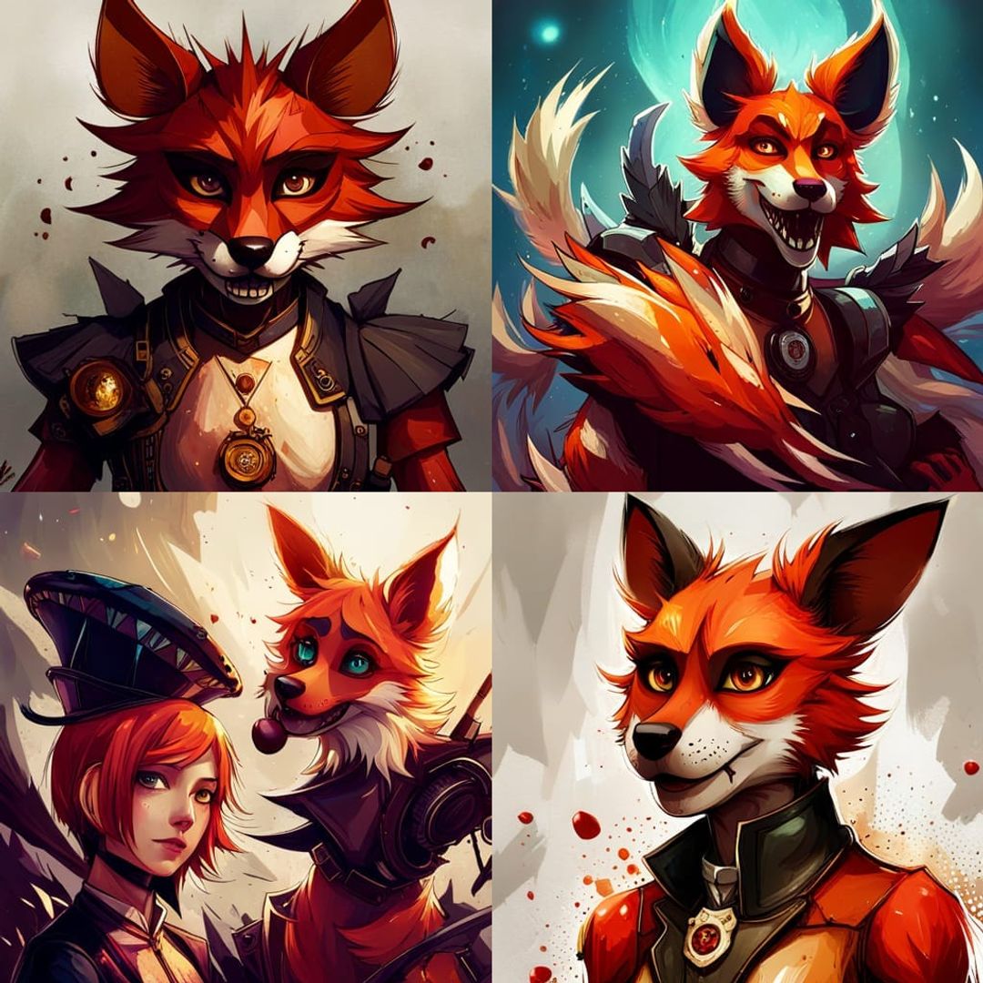 the overdetailed shot of an anthro foxy fanart fnaf, detailed fur ...