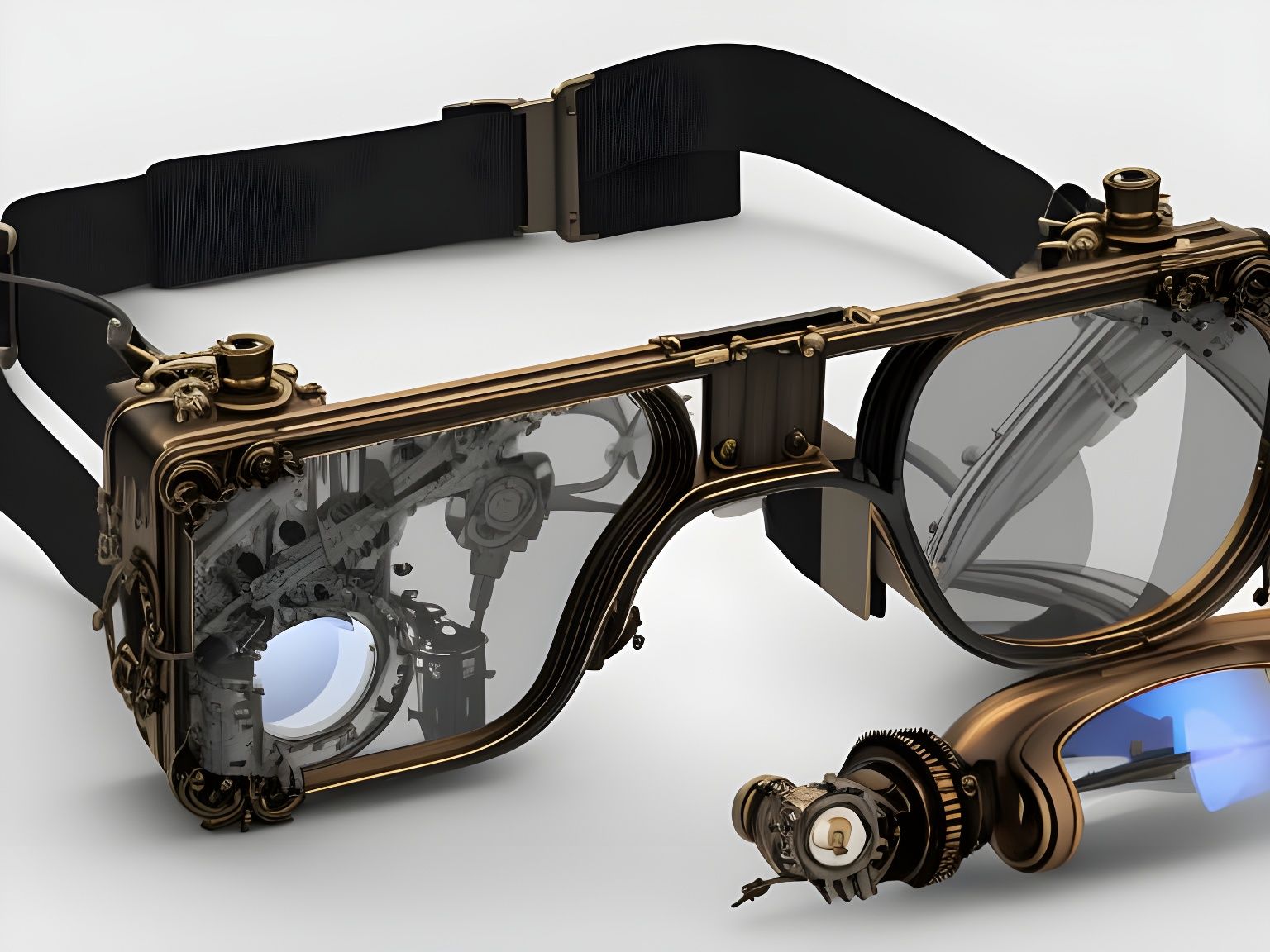 High Tech Steampunk Glasses with X-Ray Vision, Secret Little Missiles ...